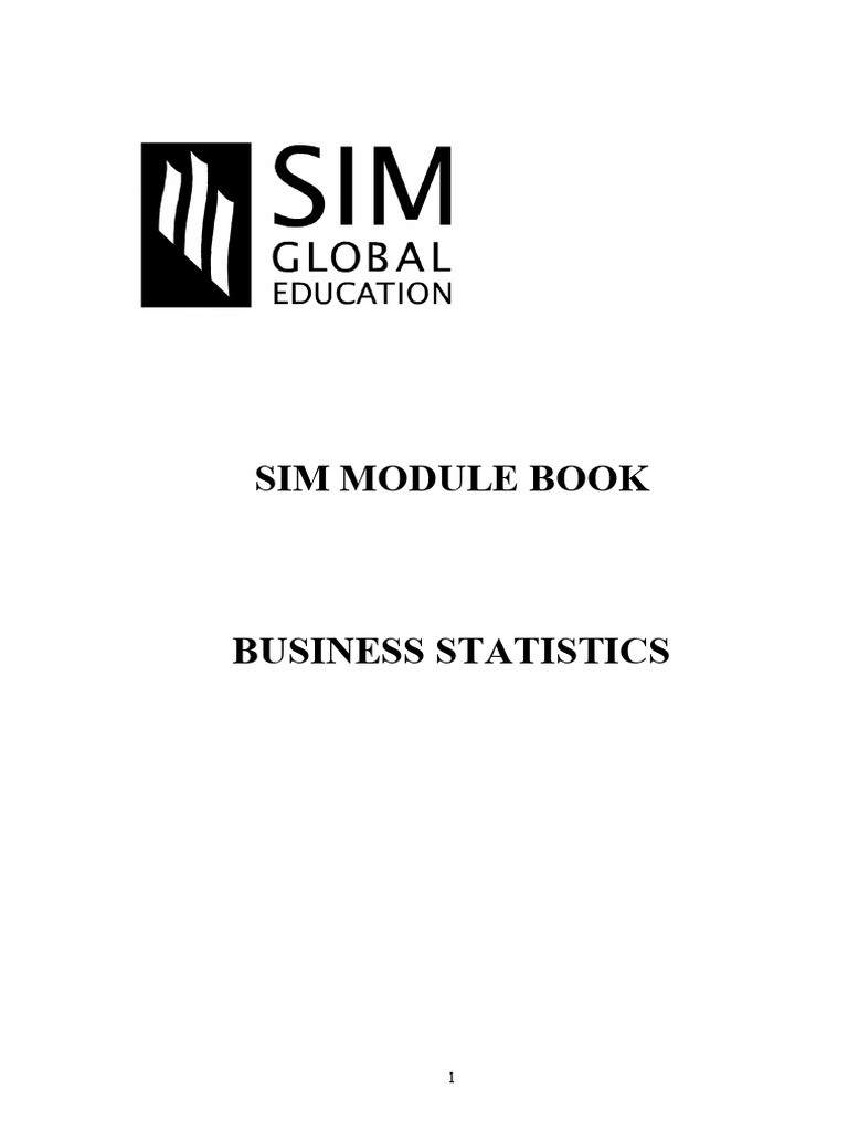 Module Book-Business Statistics | PDF | Statistics | Level Of Measurement