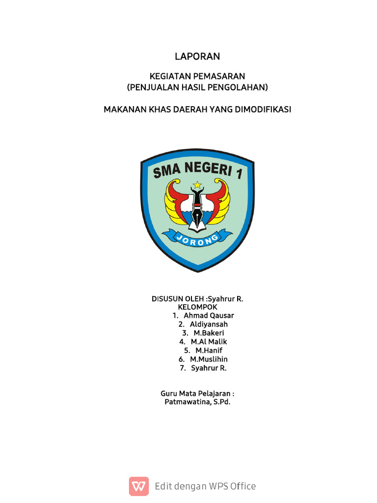 Laporan Pemasaran Es Kero | PDF | Sains & Matematika