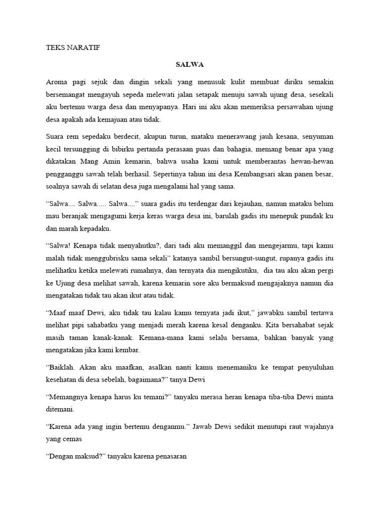 Teks Naratif | PDF