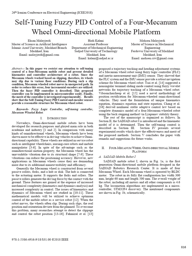 Fuzzy Pidd | PDF | Kinematics | Fuzzy Logic