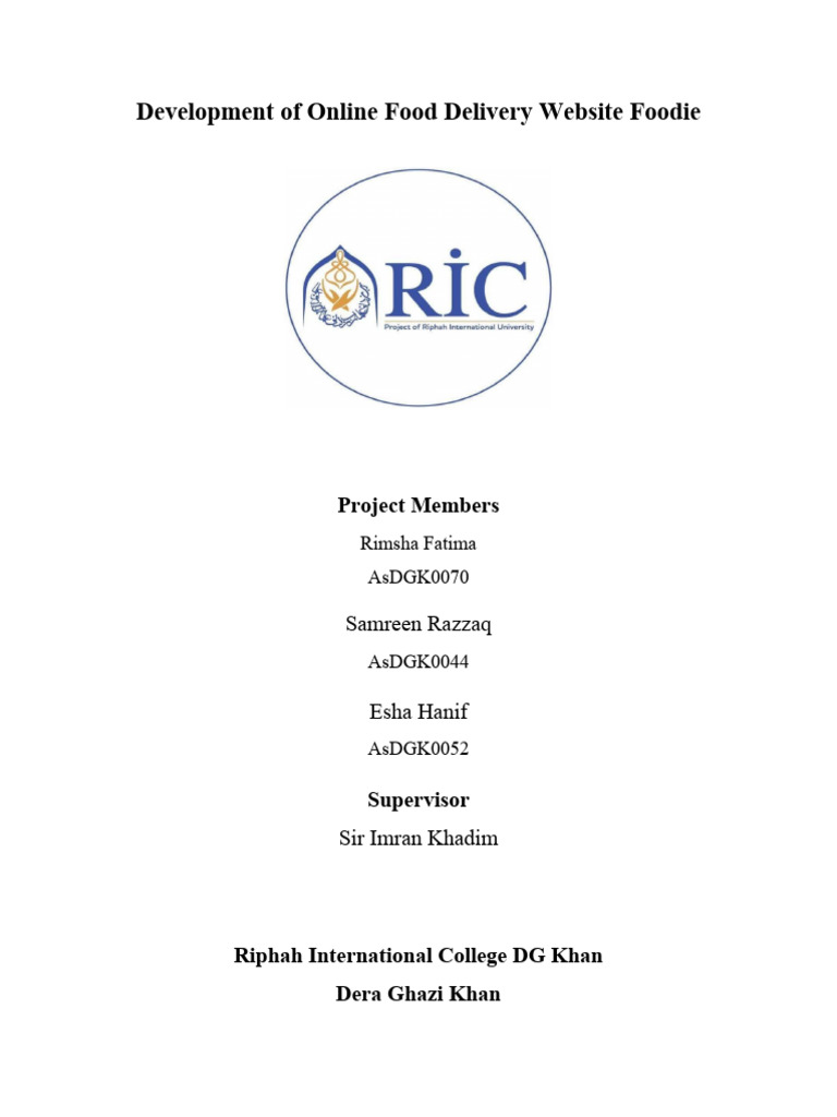 Online Food Delivery Foodie | Download Free PDF | Methodology | Supply ...