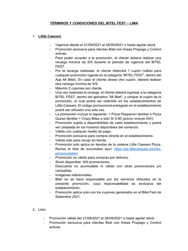 TyC BitelFest | PDF | Cupón | Tarjeta de débito