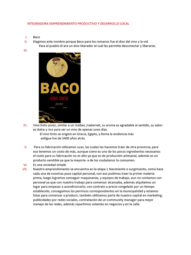 Baco | PDF | Vino | Uva