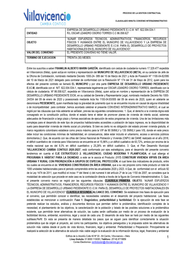 Clausulado Convenio 1178 | PDF | Liquidación