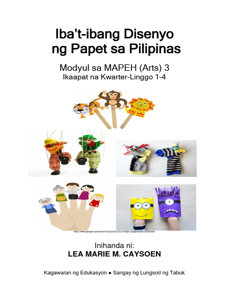 Ibat Ibang Disenyo NG Papet Sa Pilipinas | PDF