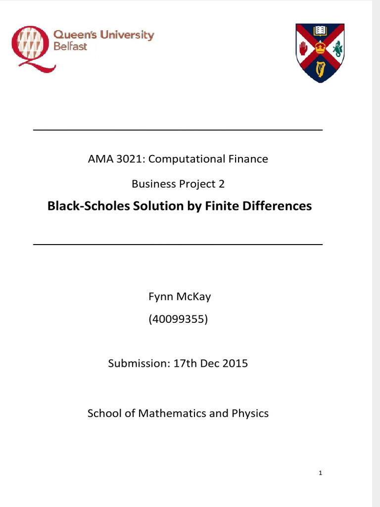 Vdocuments - MX - Solution To Black Scholes Pde Via Finite Difference ...