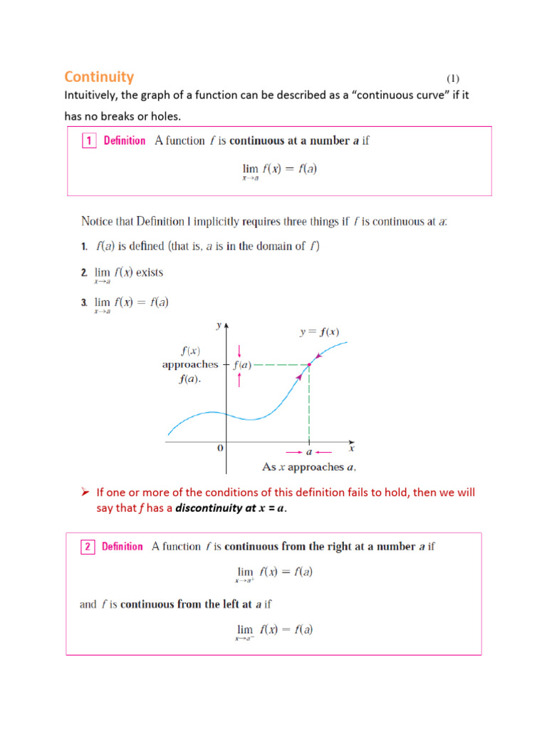 Lecture-6, Continuous Functions , Cal-1 IBA | PDF | Function (Mathematics) | Continuous Function