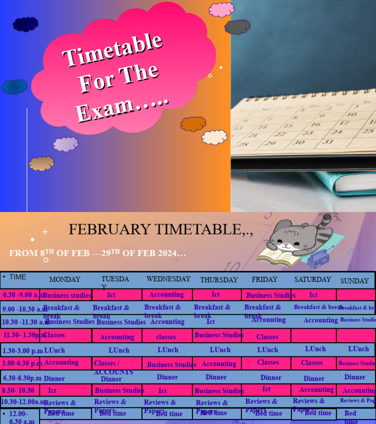 Exam Time Table | PDF