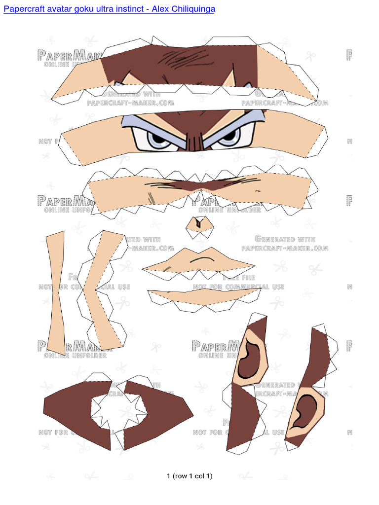 Papercraft Avatar Goku Ultra Instinct - Alex Chiliquinga | PDF