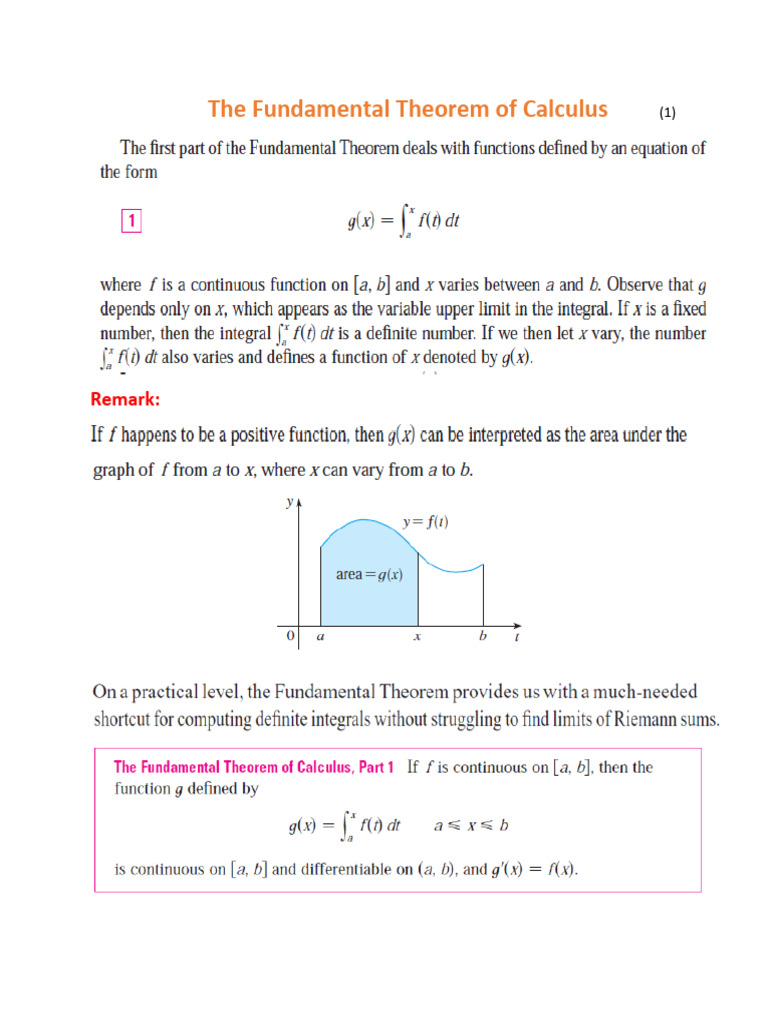 Lecture-16, Fundamental Theorem of Calculus and Its Consequences, Cal-1 ...