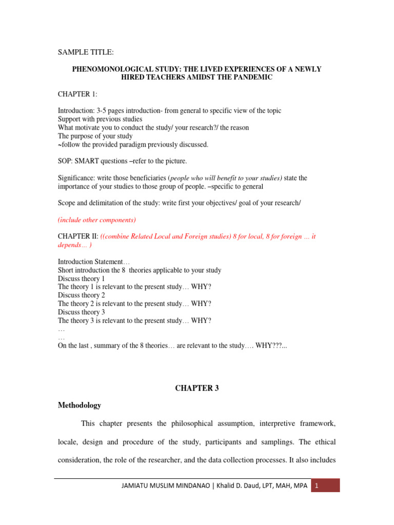 Sample Chapter 3 | PDF | Constructivism (Philosophy Of Education) | Phenomenology (Philosophy)