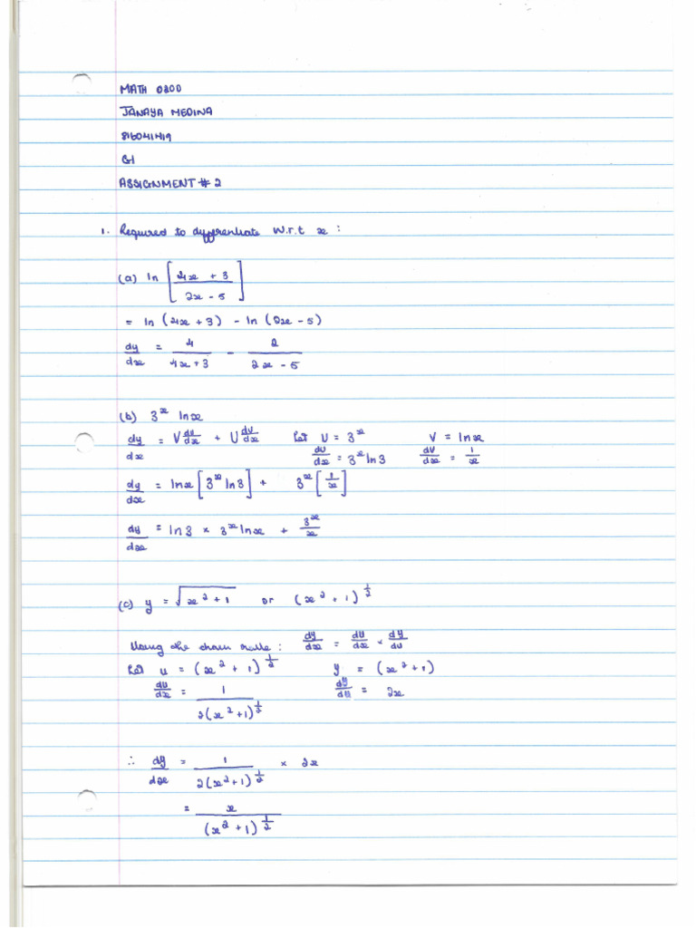 Math Assignment 2 | PDF