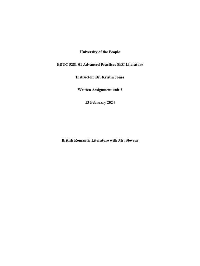British Romantic Literature | PDF | Oliver Twist | Robinson Crusoe