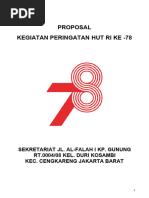 Contoh Proposal Kegiatan 17 Agustus Revisi | PDF | Perjalanan