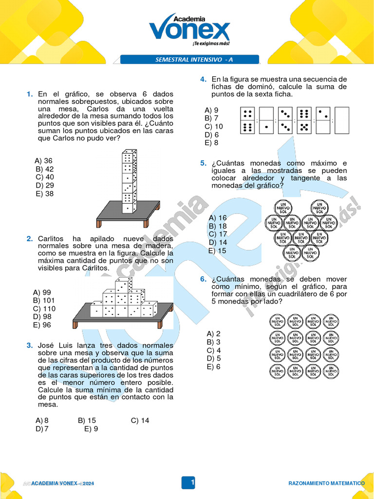 RM - Semestral Intensivo | PDF | Balanza