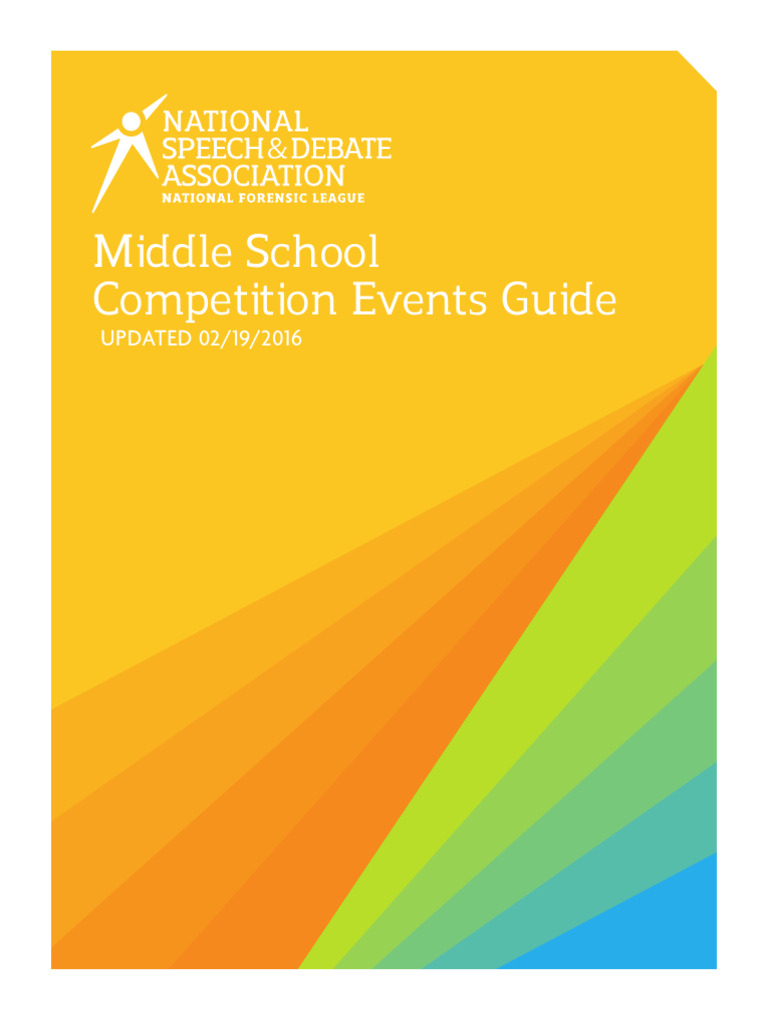 Middle School Competition Events Guide | PDF | Gesture | Public Speaking