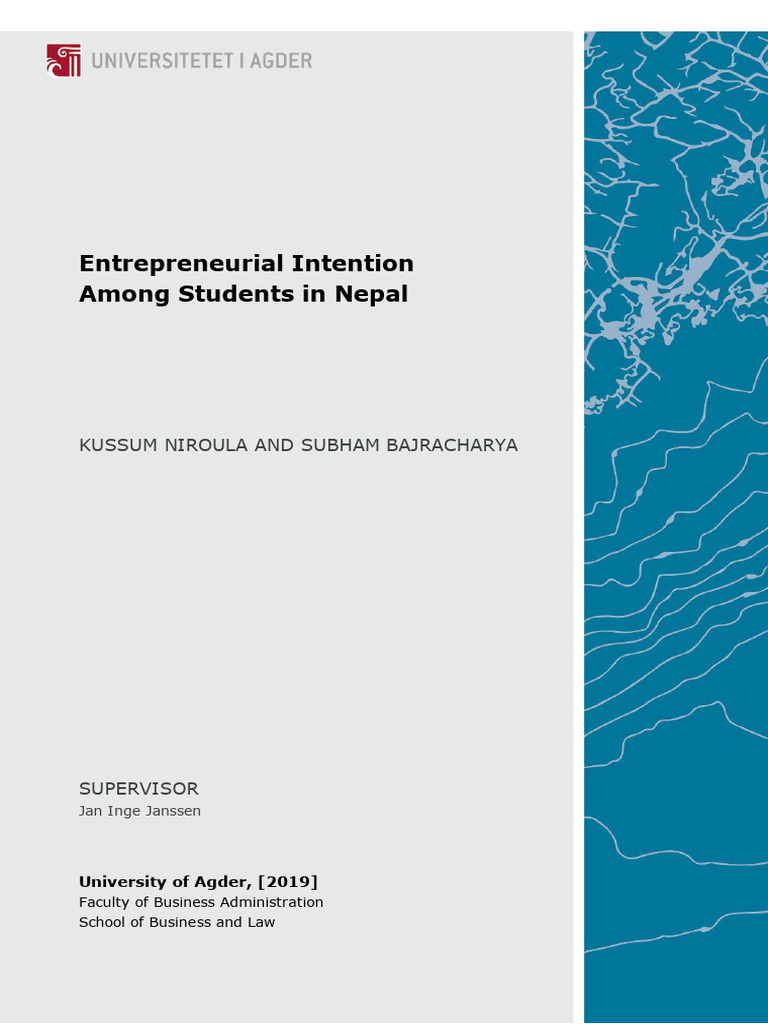 Bajracharya, Subham Og Niroula, Kussum | PDF | Entrepreneurship | Self Efficacy