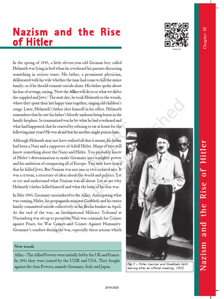 Ncert PDF Nazism and The Rise of Hitler (History) | PDF | Nazi Germany ...