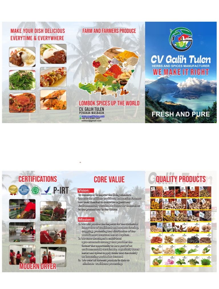 English Brosur | PDF | Ginger | Spice
