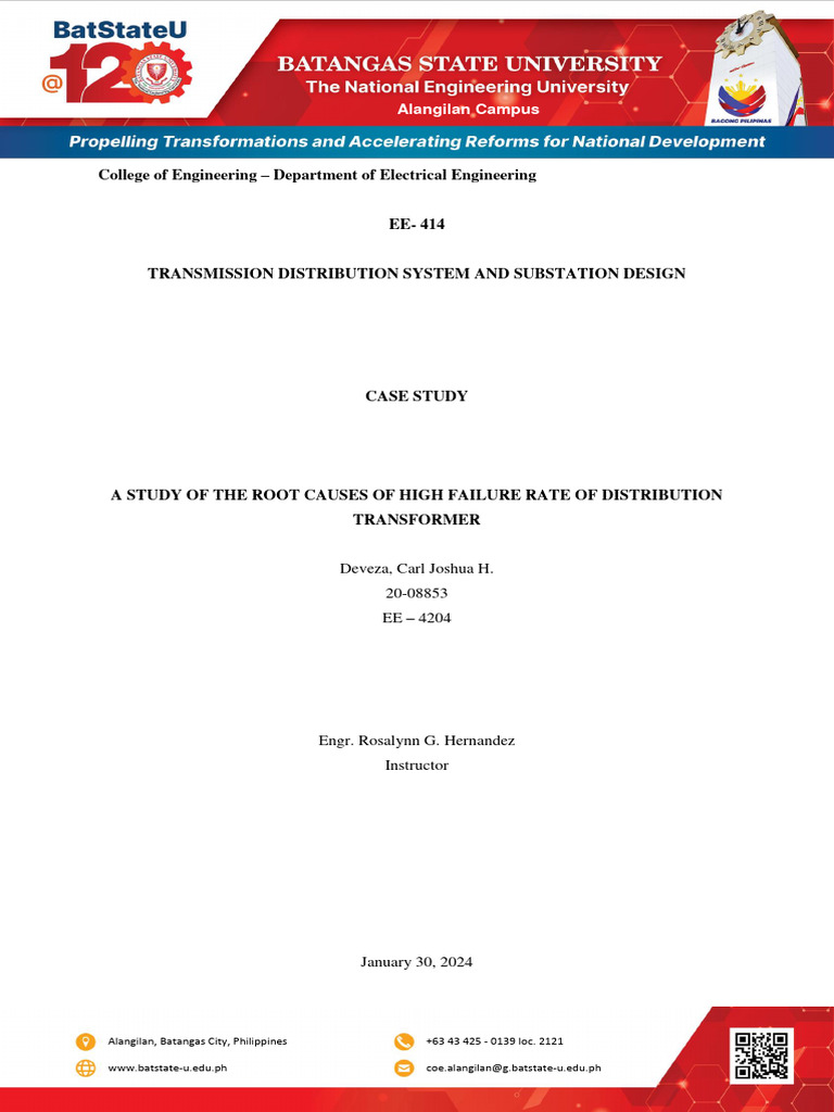 Cj-Case Study | Download Free PDF | Transformer | Electric Arc