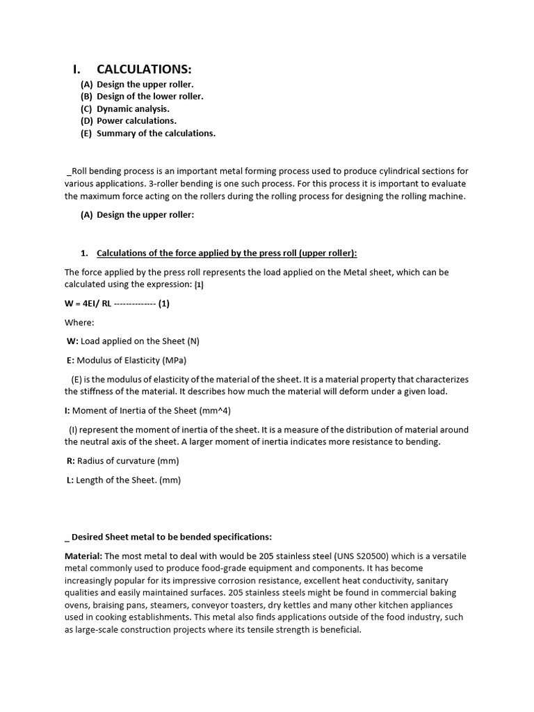 Calculations _ first edition | PDF | Sheet Metal | Steel