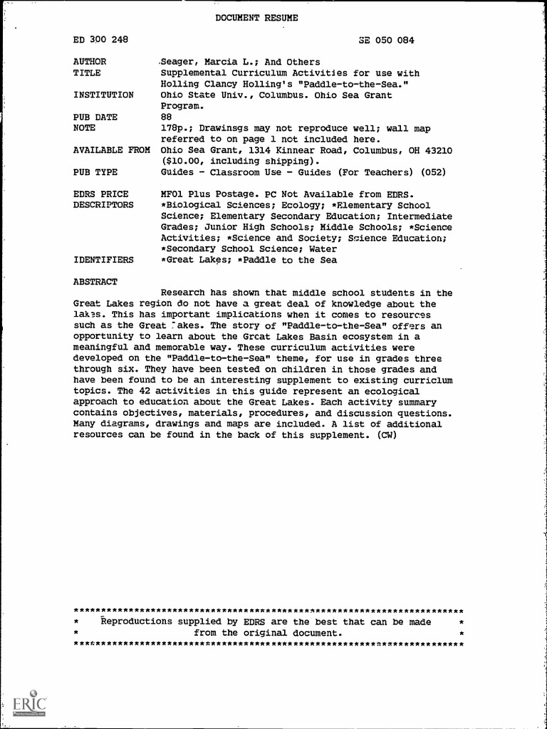 Paddle To The Sea Curr Resource | PDF | Great Lakes | Water