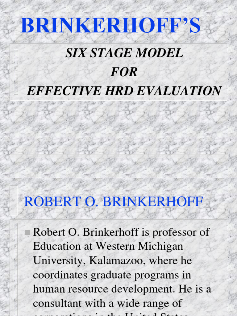 brinkerhoff[1] | PDF | Evaluation | Business