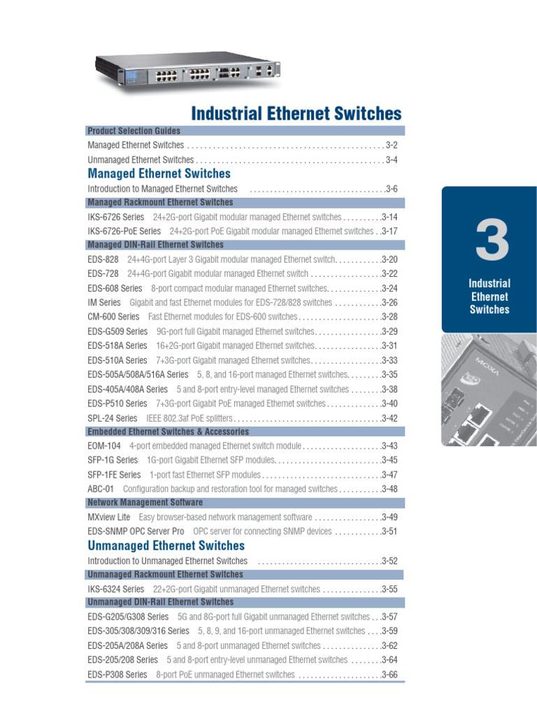 03-Industrial Ethernet Switches | PDF | Routing | Computer Network