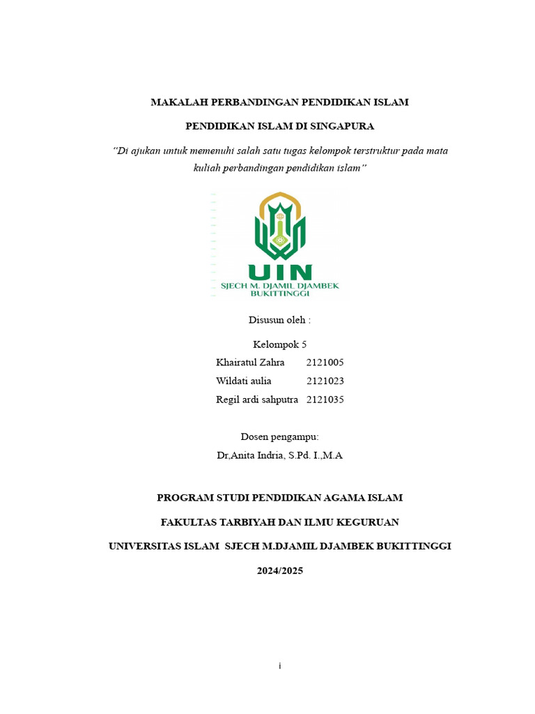 Kel 5 Makalah Perbandingan Pendidikan Islam | PDF