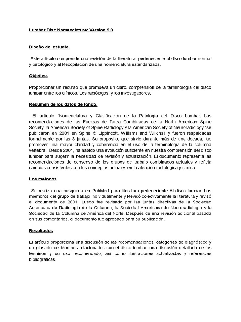 Lumbar Disc Nomenclature_ Version 2 (2) | PDF | Imagen de resonancia ...