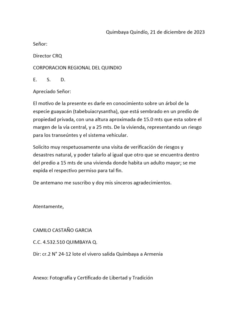 Carta CRQ | PDF
