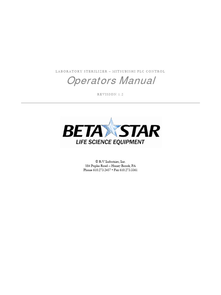 Lab Sterilizer Operator Guide | PDF | Programmable Logic Controller ...