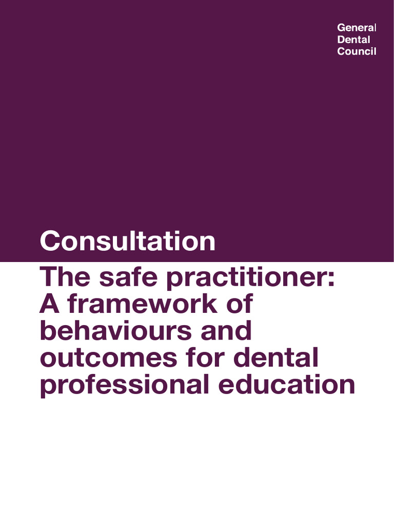 GDC Safe Practitioner Consultation | PDF | Educational Assessment | Dentistry