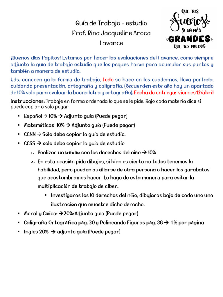 Guias I Avance - 2024 | PDF