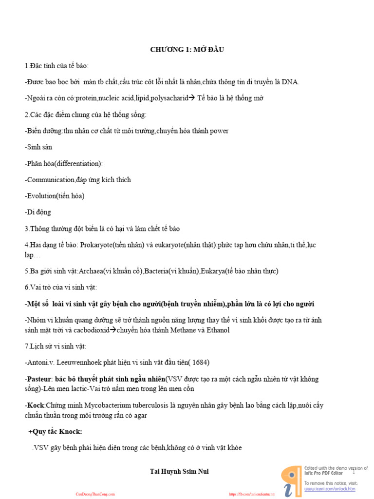 Vi Sinh On Tap - (Cuuduongthancong - Com) | PDF