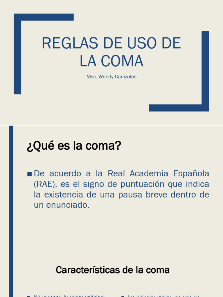 Coma | PDF | Coma | Lingüística