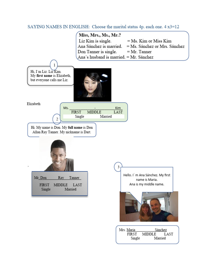 SAYING NAMES Docx New | PDF