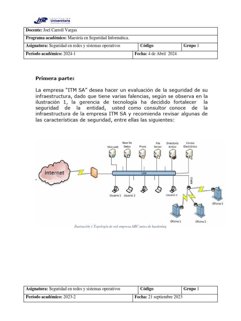 Actividad diseño de red | PDF | La seguridad informática | Seguridad