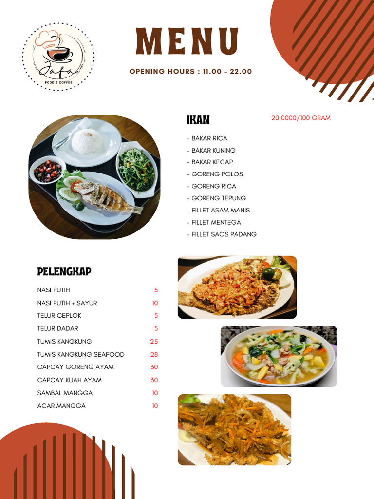 Menu Jafa Food N Coffee | Download Free PDF | Foods | Cuisine