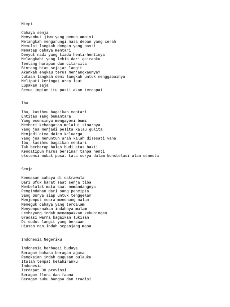 Puisi dan Refleksi Kehidupan | PDF | Seni | Puisi