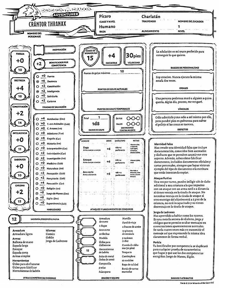 Crántor (Pícaro) | PDF