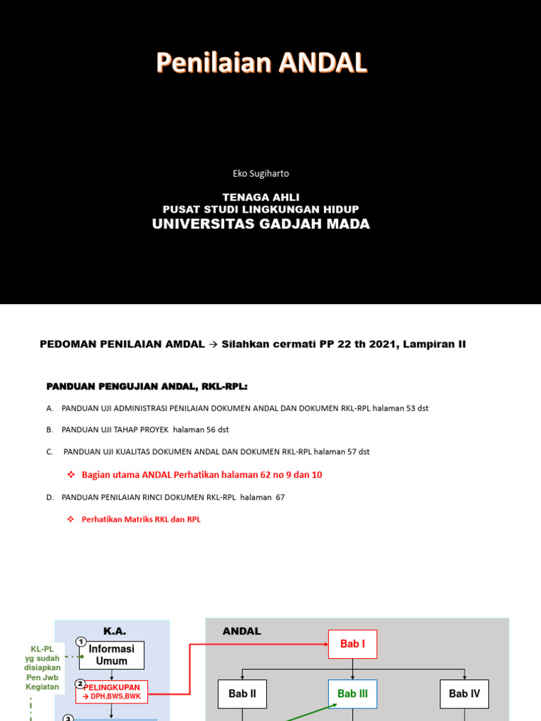 Panduan Penilaian Dokumen ANDAL dan RKL-RPL | PDF