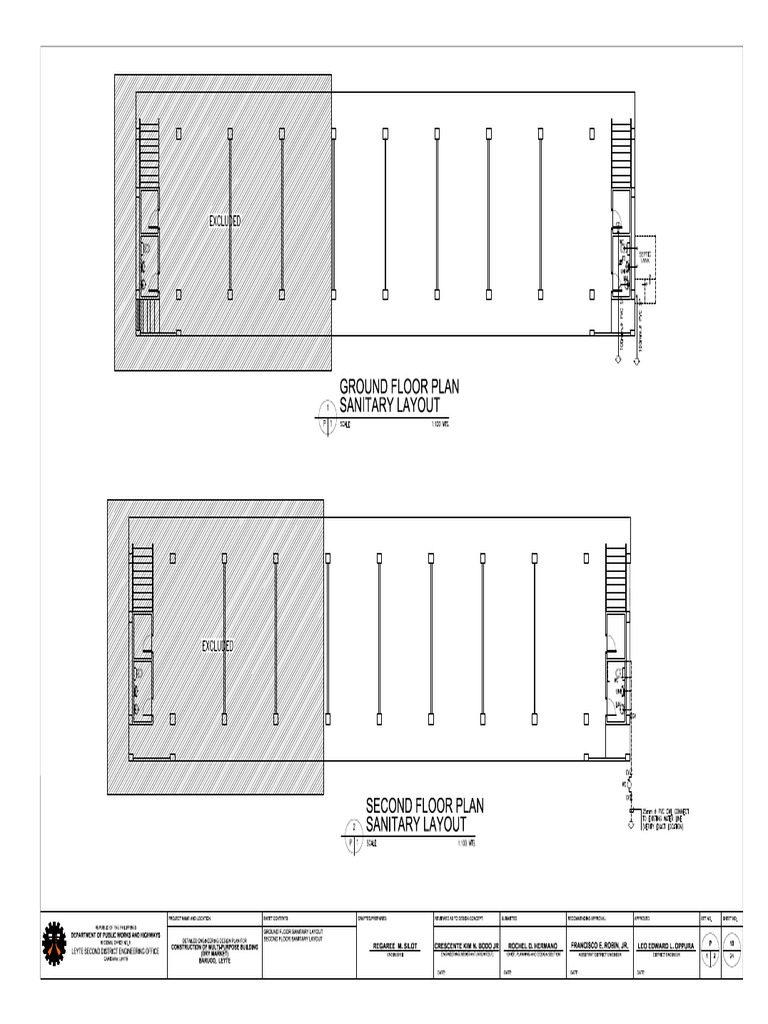 Sanitary Layout Floor Plan | Download Free PDF | Mains Electricity ...