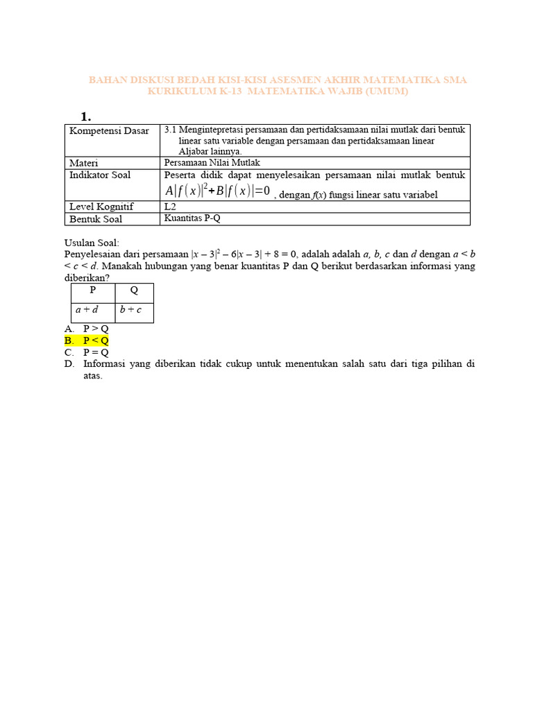 Latihan Matematika Wajib | PDF