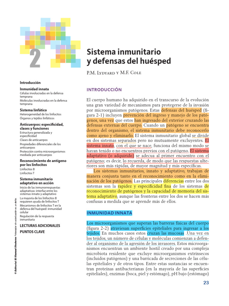 Sistema Inmunitario-1 | PDF | Sistema complementario | Sistema inmune