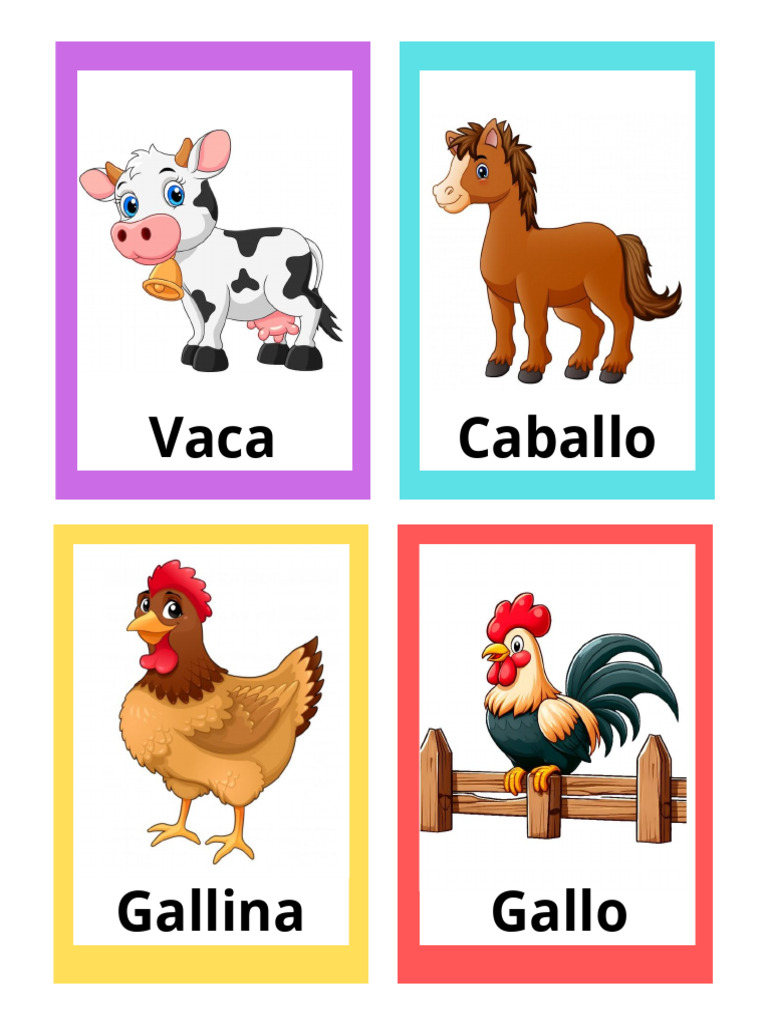 Tarjetas de Animales | PDF