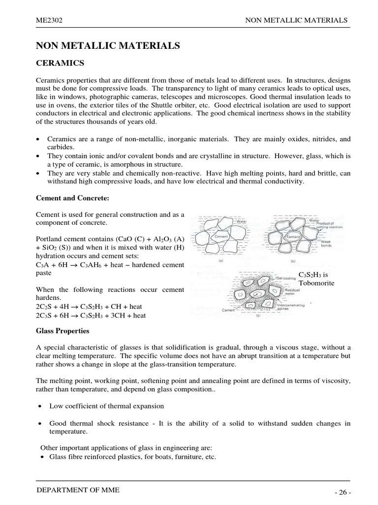 26-30 Non Metalic Materials | PDF | Polymers | Glasses