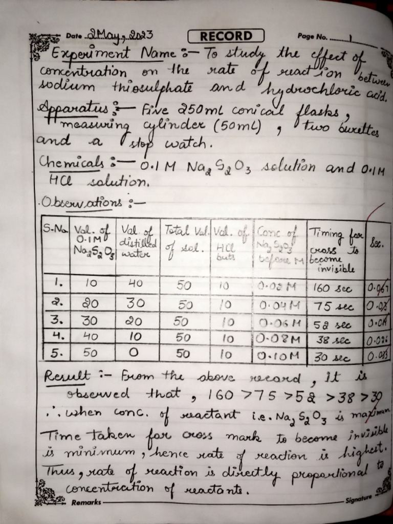 chemistry practical | PDF