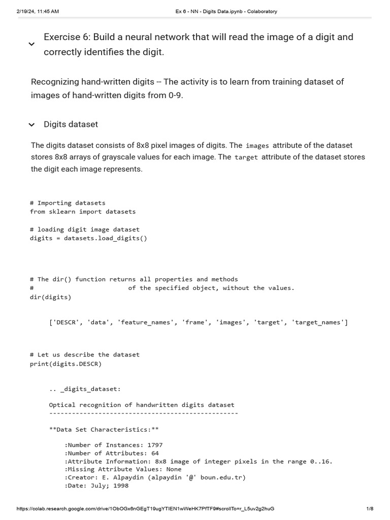 ML Ex6 | PDF | Artificial Neural Network | Computational Neuroscience