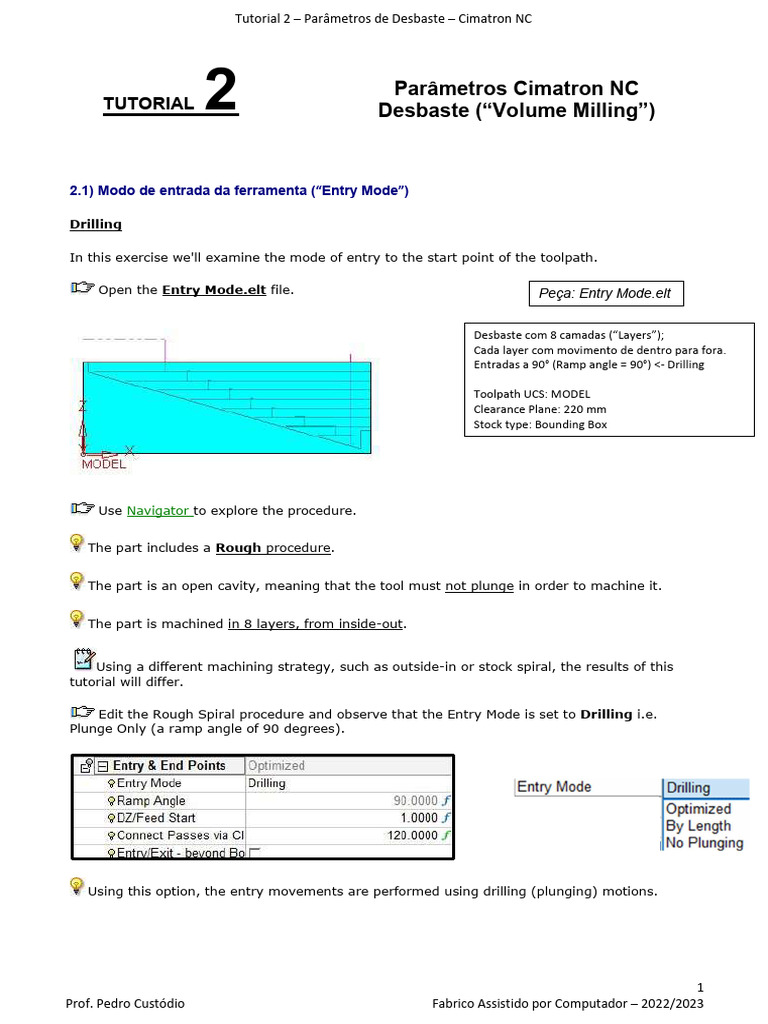 Volume Milling - Parameters_V3 | PDF